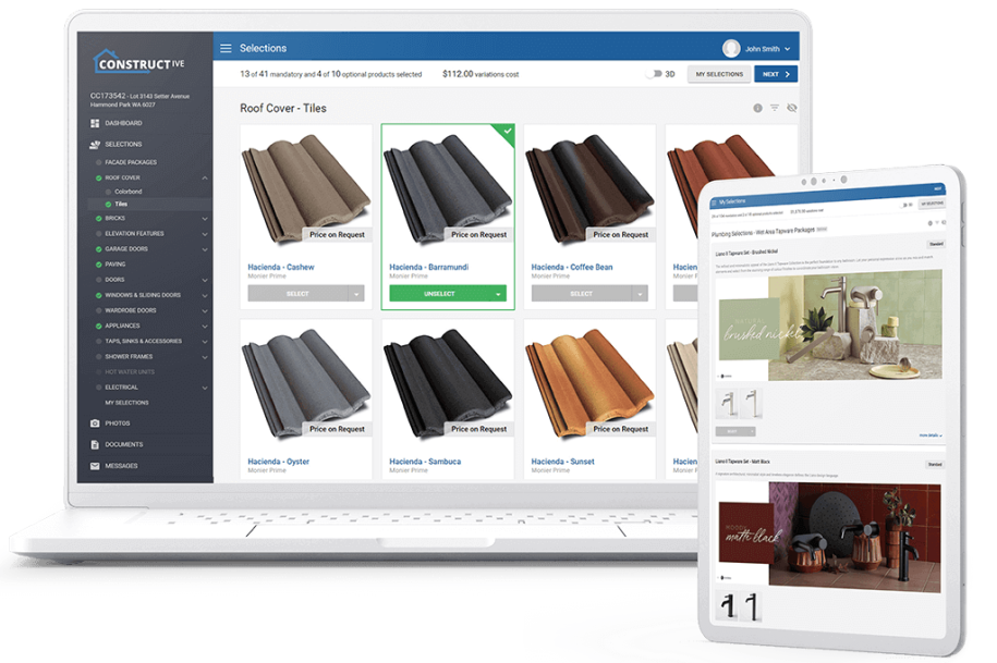 House Builder 3D Selections and Customer Portal Constructive Software